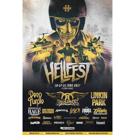 Jual poster Hell Fest festival konser musik band metal punk cadas ...
