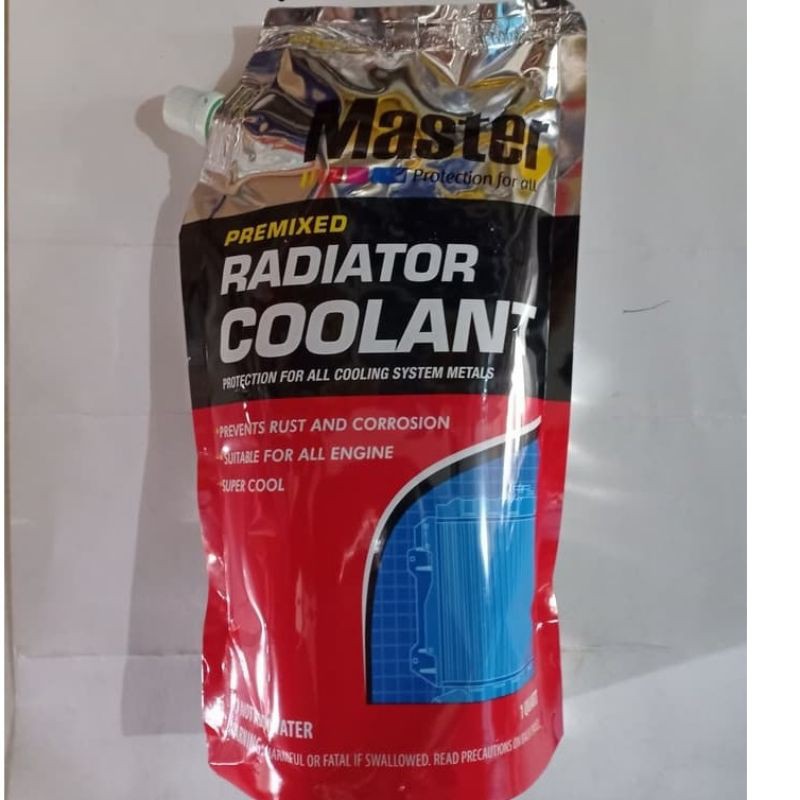 Jual MASTER Air Radiator Coolant Premixed 1 liter warna Hijau dan Merah ...
