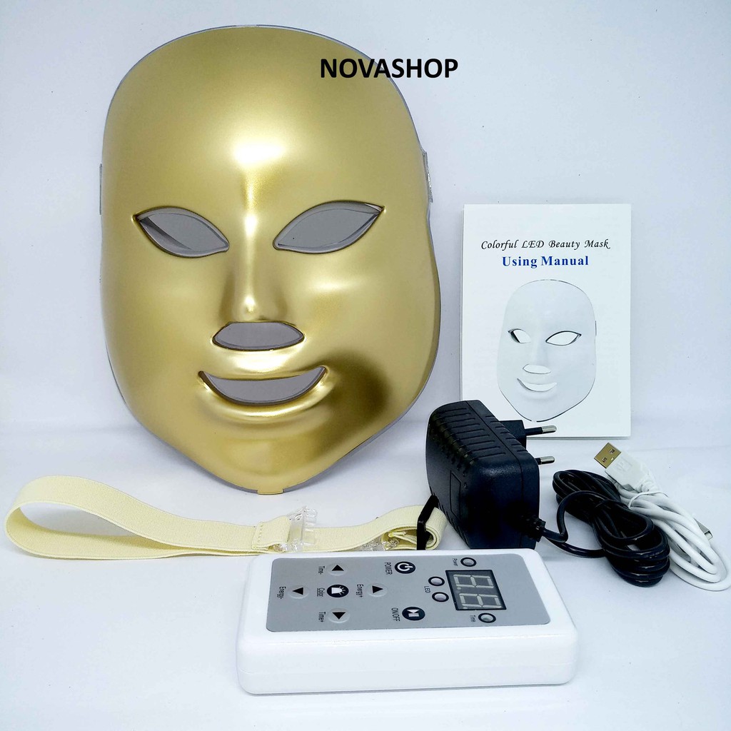 Jual Masker TOPENG GOLD Terapi Photon LED PDT LTD LIGHT 7 IN 1 facial MASK Skin Rejuve 7 Warna ...