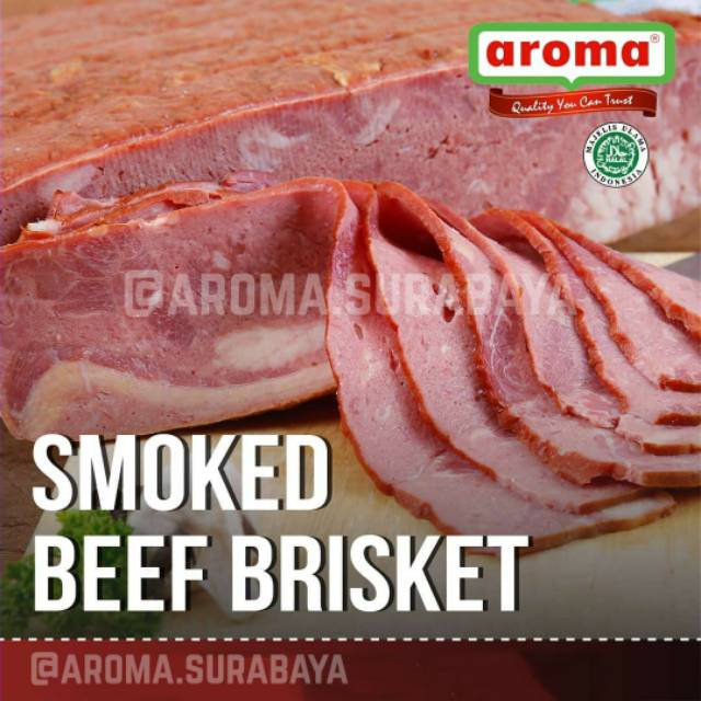 Jual AROMA Smoked Beef Brisket Bacon 1000gr / 1kg Daging Sapi Bacon ...
