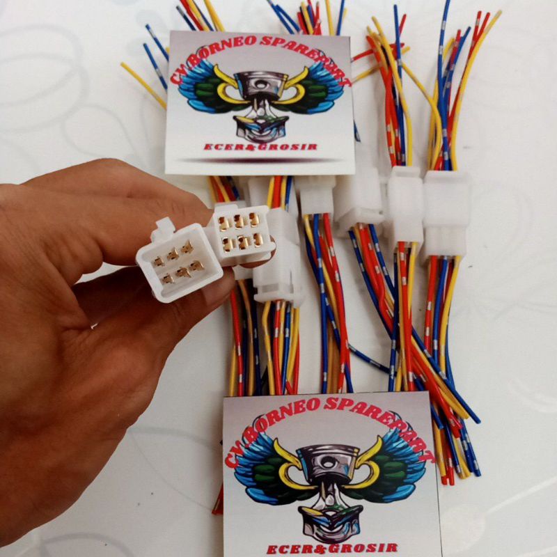Jual Socket kabel Konektor 6 pin flat Termasuk Kabel soket multifungsi ...