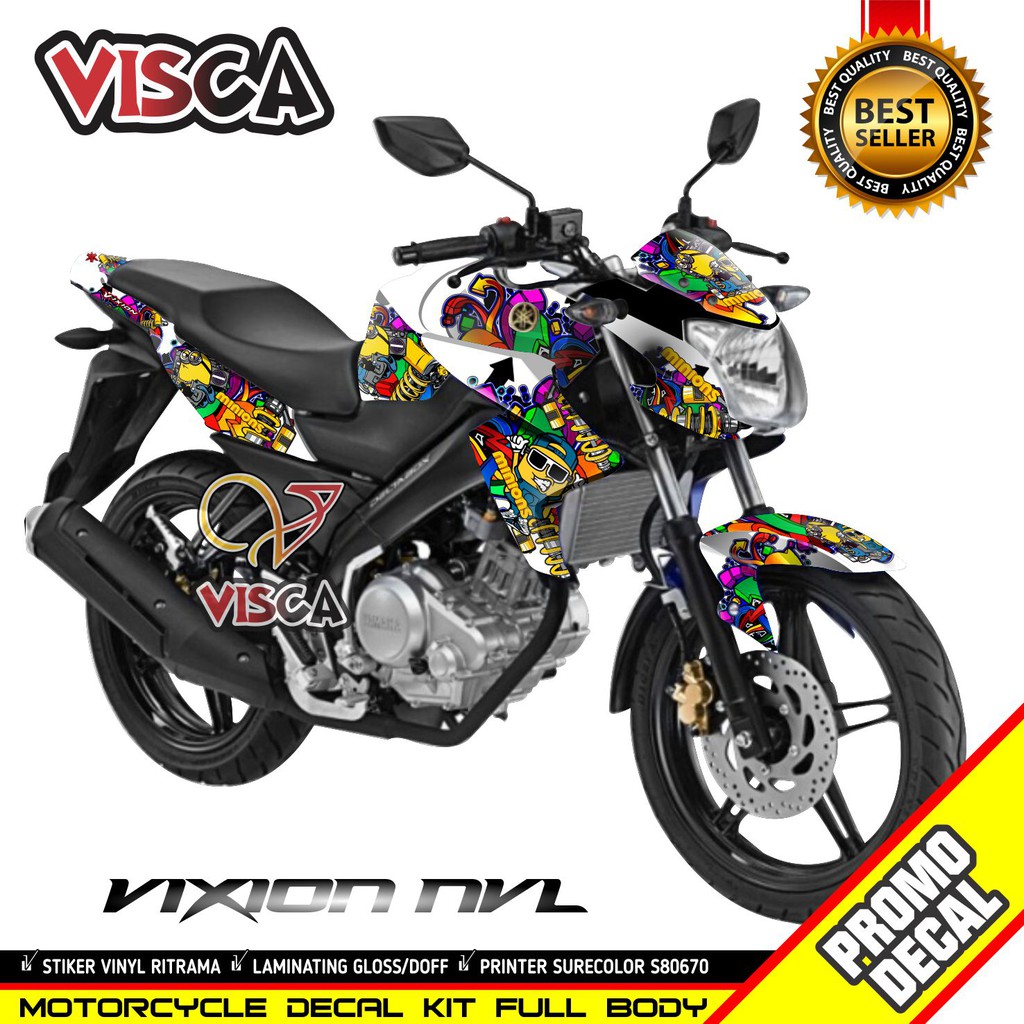 Jual Decal Vixion New Full Body Decal Vixion NVL Full Body Stiker ...