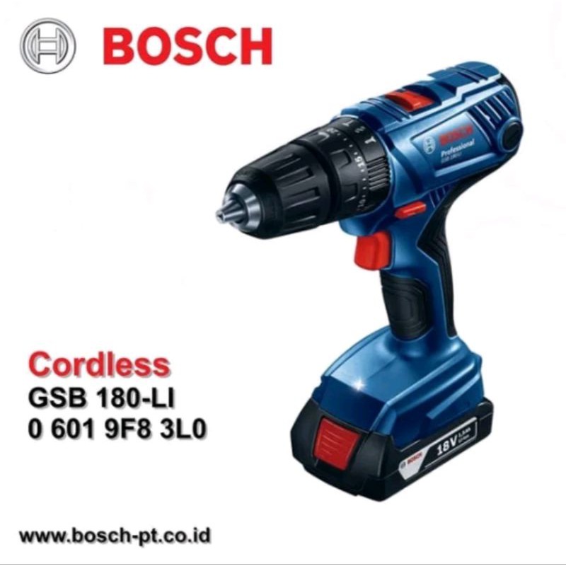 Jual Bor Tembok Beton Cordless 18V GSB 180LI Bosch GSB 180-LI | Shopee Indonesia