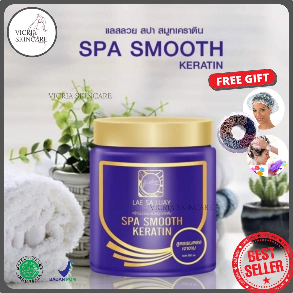 Jual GRATIS GIFT Lae Sa Luay Hair Spa Smooth Keratin Hair Mask / Masker Rambut / Keratin ...