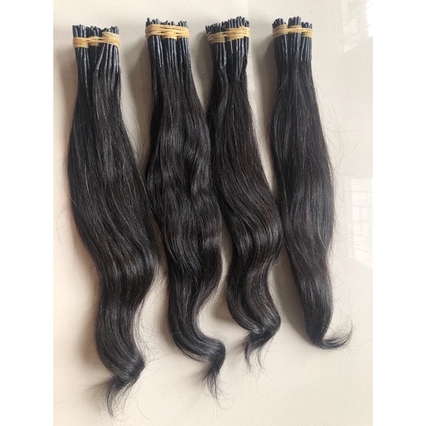 Jual 50cm biasa 100 HELAI RAMBUT SAMBUNG ASLI HUMAN HAIR 100% | Shopee ...