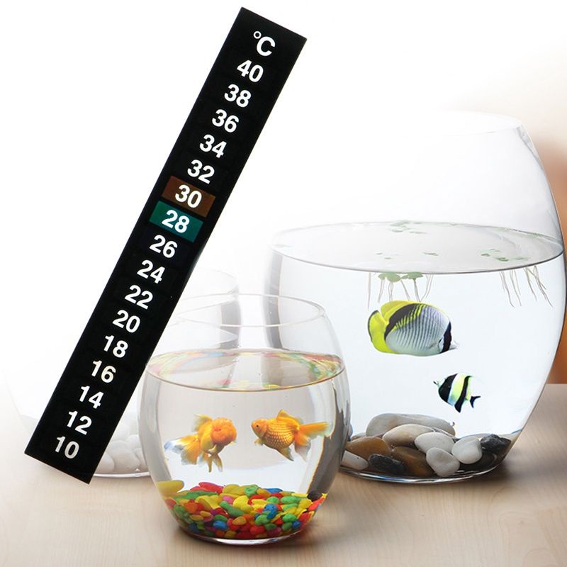 Jual STIKER THERMOMETER AQUARIUM KOLAM IKAN HIAS PELIHARAAN STICK ON ...
