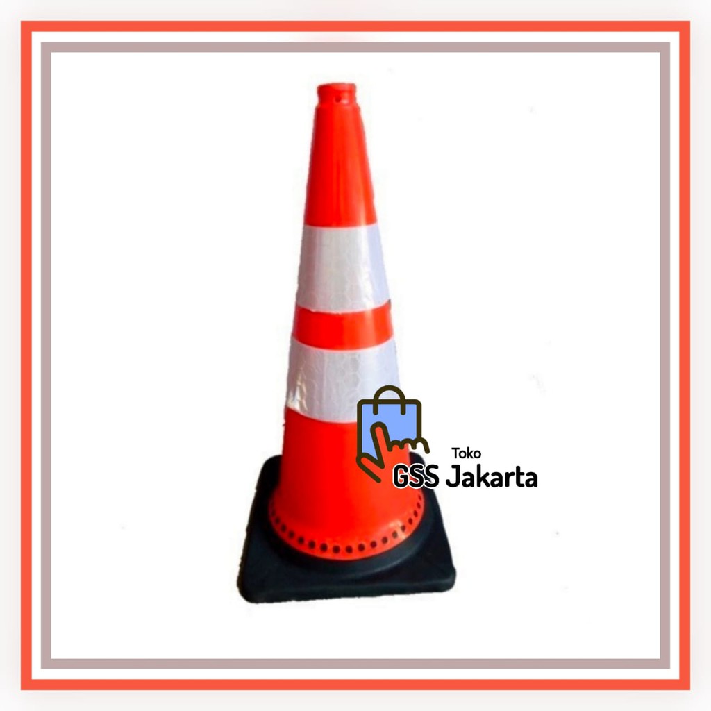 Jual Traffic Cone Kerucut Lalu Lintas Traficon Base Rubber Hitam 75cm | Shopee Indonesia