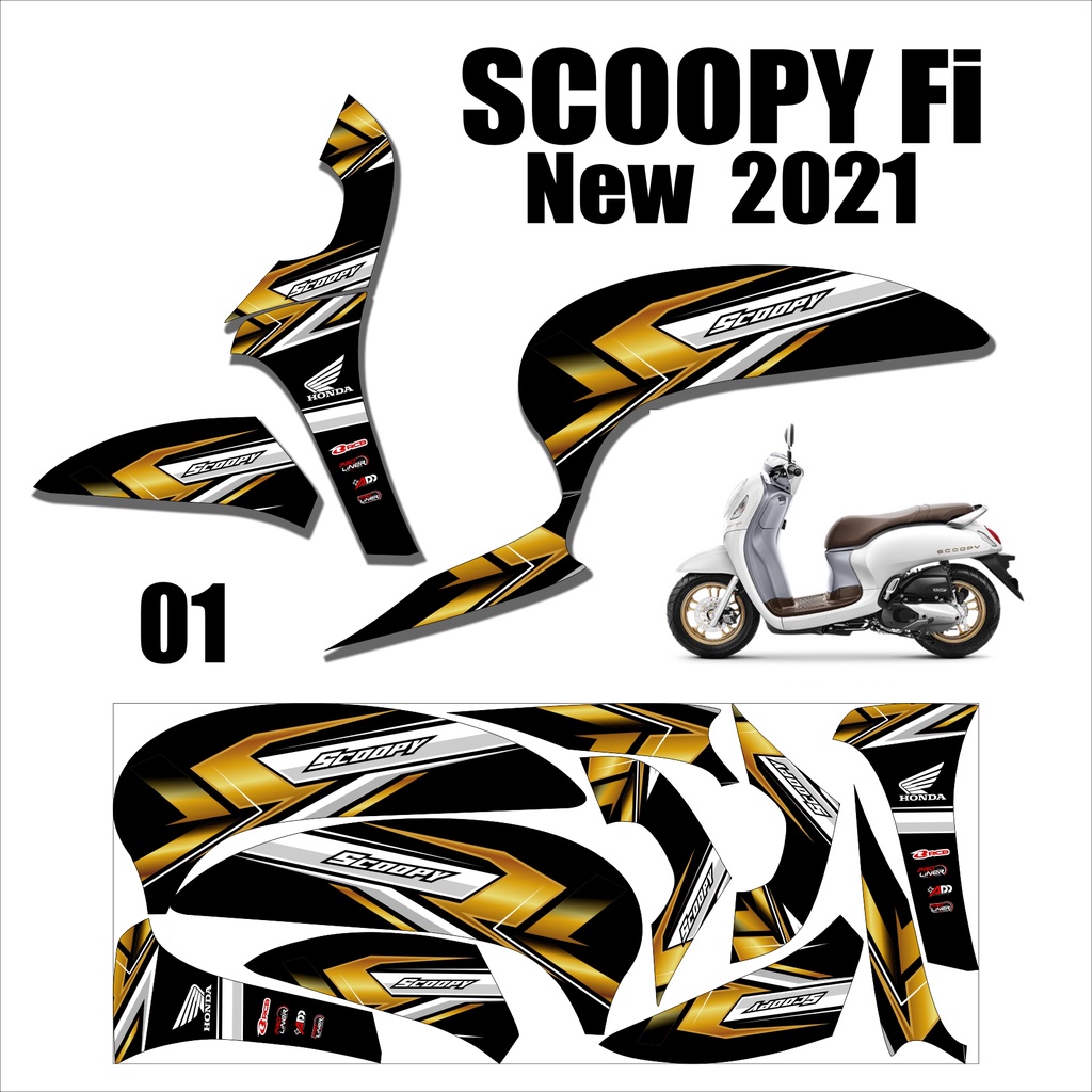 Jual Sticker Stiker Striping Variasi Honda Scopy Scoopy Fi New 2021 ...