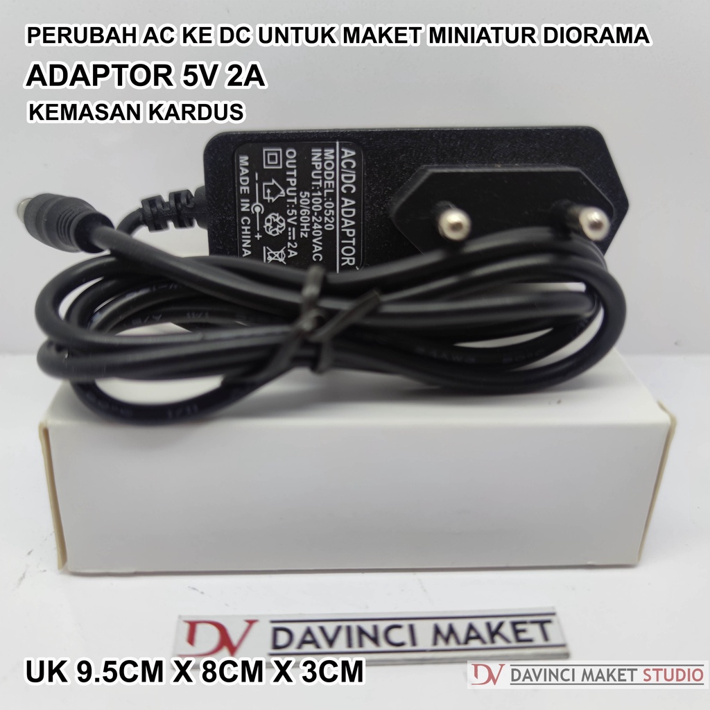 Jual (5V) Adaptor AC DC 5v 2a - Power Supply 5 Volt 2 Ampere Daya Lampu ...