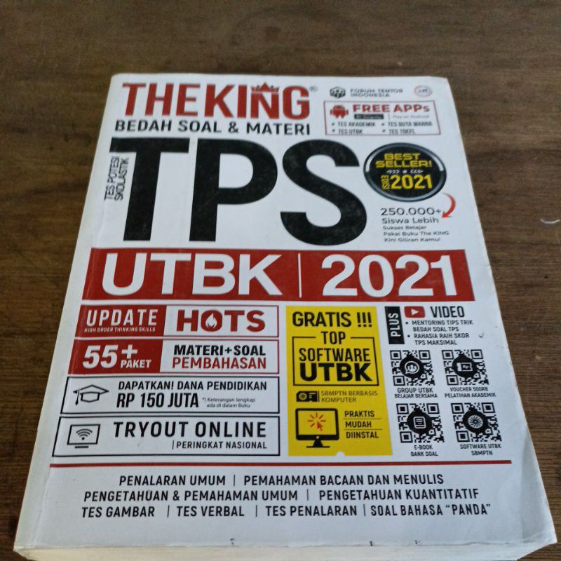 Jual The king bedah soal dan materi tps utbk 2021 forum tentor Indonesia | Shopee Indonesia