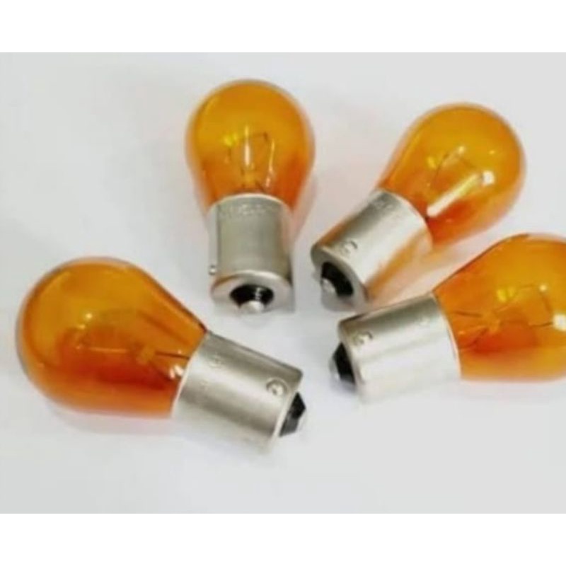 Jual Bohlam Lampu sein orange kaki 1 model putar 12V / 21W | Shopee ...
