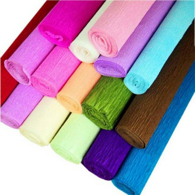Jual krep paper handbouquet roll import | kertas krep | Shopee Indonesia