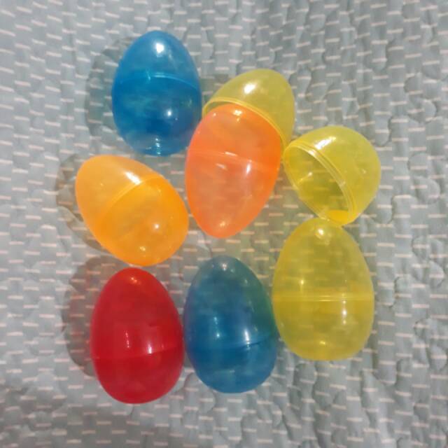 Jual Transparan Plastic Surprise Egg ( Mainan telur plastik) | Shopee ...