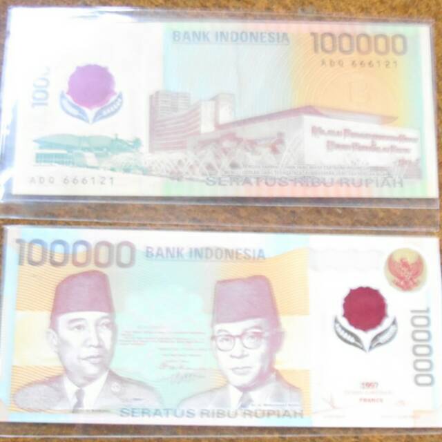 Jual Uang kuno jadul lama seratus ribu rupiah 100 100000 soekarno hatta ...