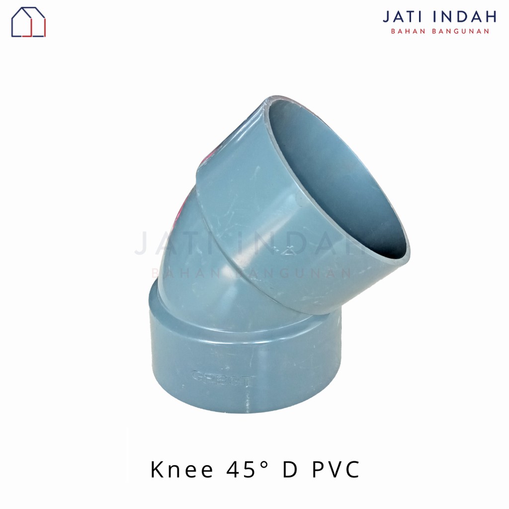 Jual KNIE 45° 4" GREST | Knee Pipa Pralon PVC | Fitting Elbow / Keni ...