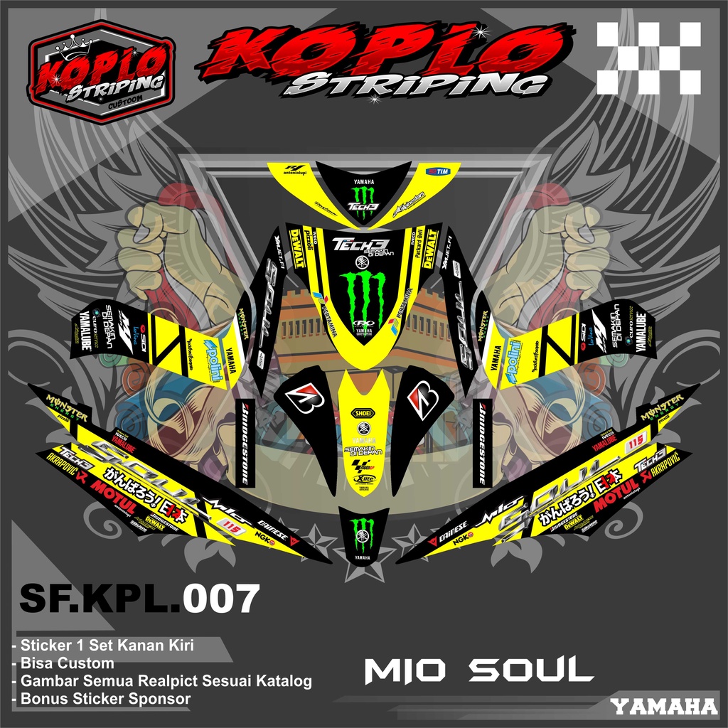 Jual Stiker Decal Full Body Motor Yamaha Mio Soul - Stiker Decal Full ...