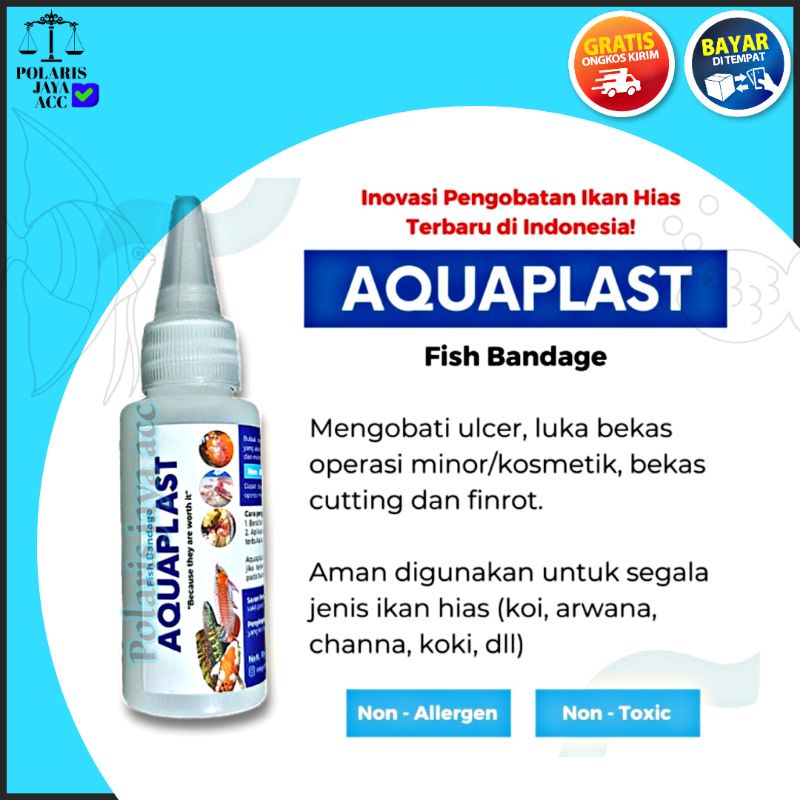 Jual AQUAPLAST FISH BANDAGE OBAT IKAN KOI ARWANA CHANA KOKI ULCER JAMUR BAKTERI | Shopee Indonesia