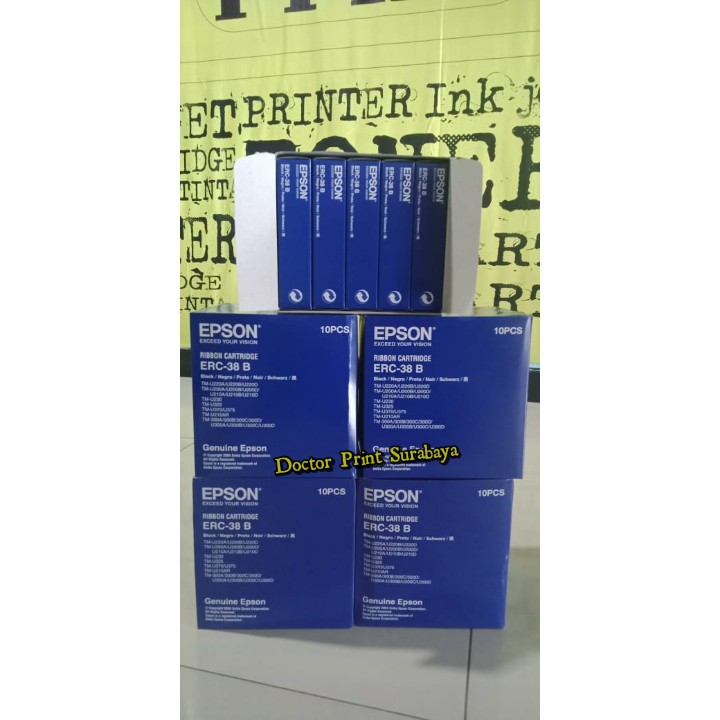Jual Epson Ribbon Cartridge / Pita / Tinta ERC-38 B original | Shopee ...