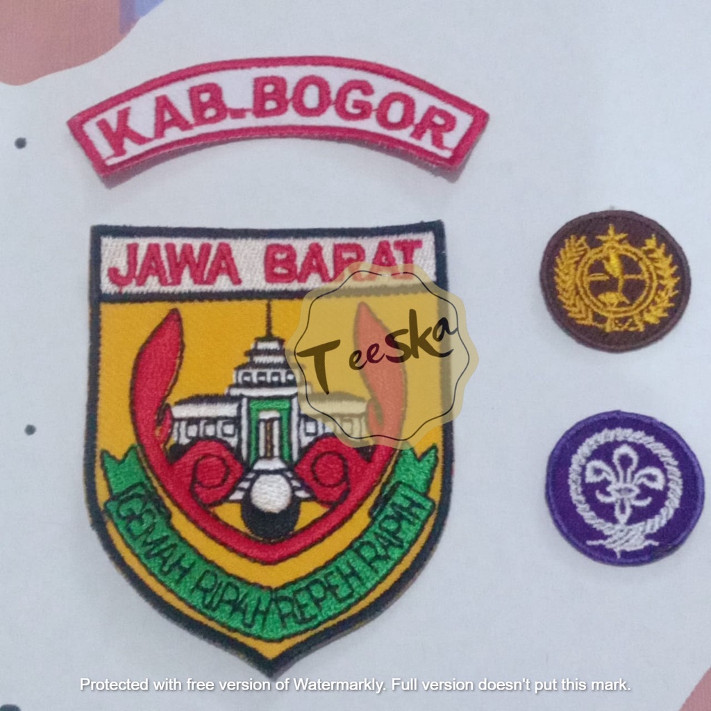Jual Set Atribut Seragam Pramuka Logo Tunas Kelapa dan Wosm, Logo ...