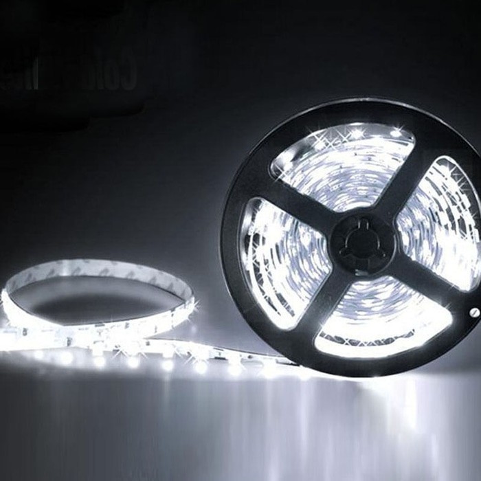 Jual Lampu LED PUTIH White Strip 3528 SMD 5M Flexible Fleksible Hias 5 ...
