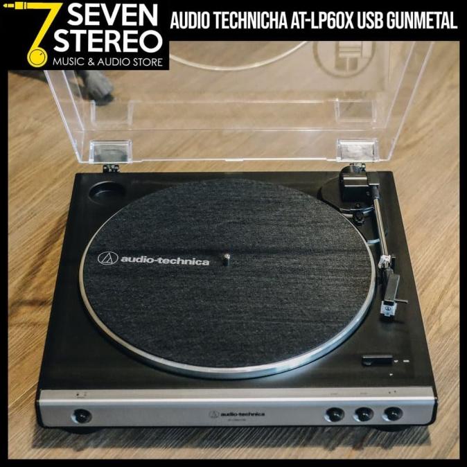 Jual Audio Technica AT LP60X USB Fully Automatic Belt-Drive Turntable ...