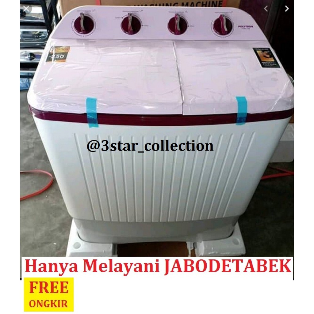 Jual mesin cuci polytron 2 tabung PWM-8366 8kg Garansi Resmi | mesin ...