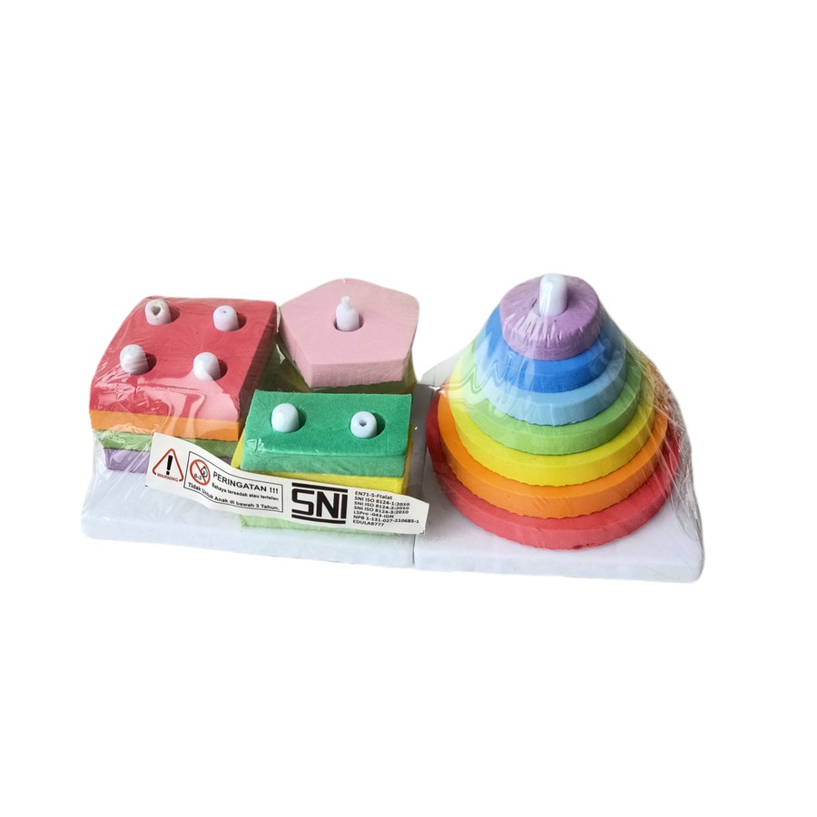 Jual PROMO Mainan Anak Edukasi 4 Bentuk Mengenal Puzzle Bentuk dan ...