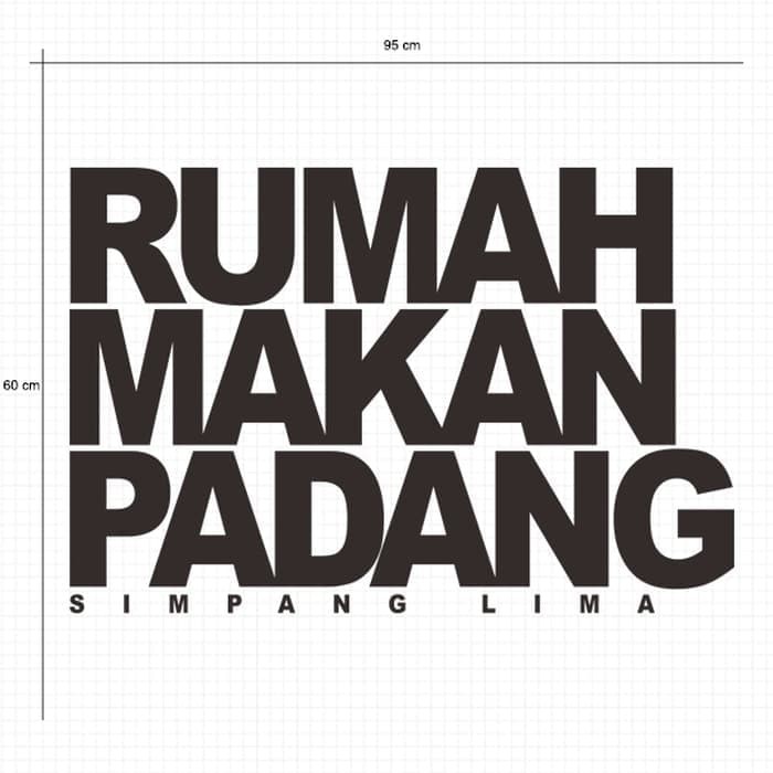 Jual Stiker Kaca Dinding Rumah Makan Padang Sticker Custom Cutting ...