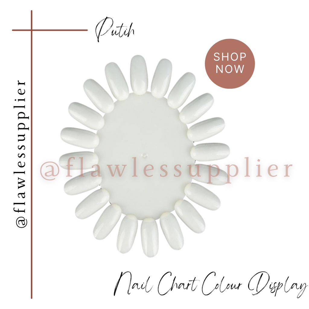 Jual [Oval] Wheel Nail Polish Color Chart / Nail Display Color ...