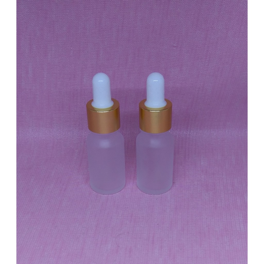 Jual Botol Serum Kaca Frosted 10 ml + Pipet Ring Gold | Shopee Indonesia