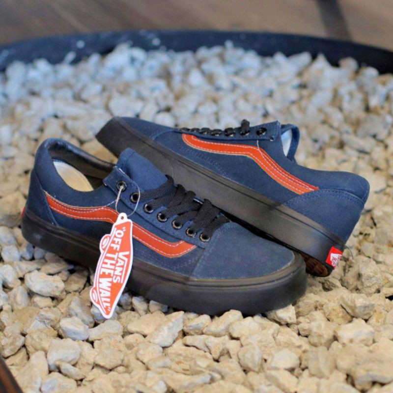 Jual vans OS navy orange (WARNA SESUAI GAMBAR) | Shopee Indonesia