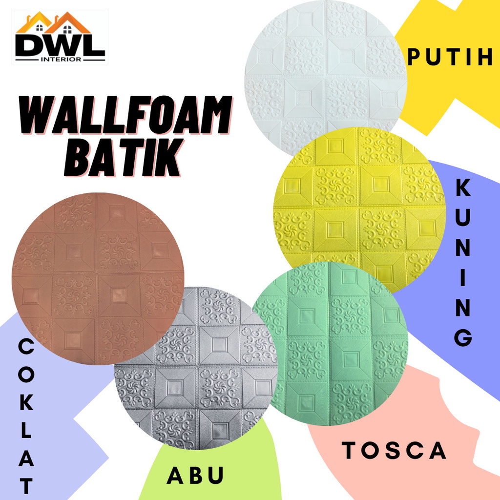 Jual Wallpaper Foam Bata Batik "langsung tempel" | Shopee Indonesia