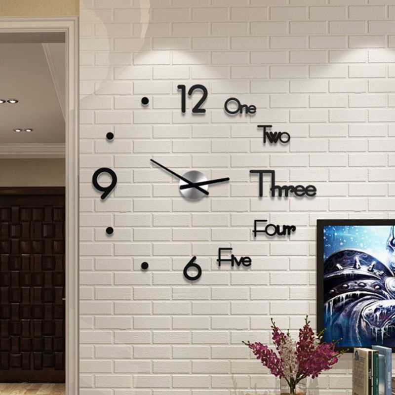 Jual (100% ORIGINAL) Jam Dinding Besar 120cm DIY Giant Wall Clock ...