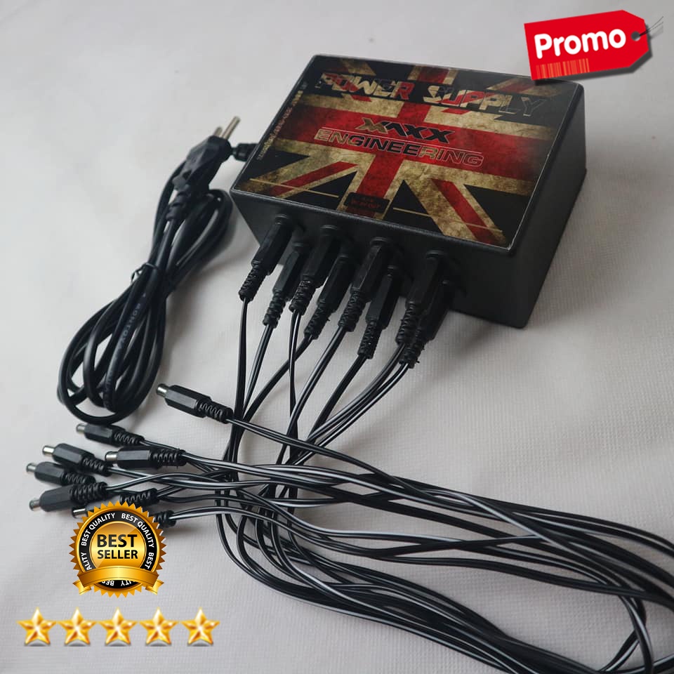 Jual Adaptor Efek Gitar Power Supply 8 Out 9volt DC 1000Mah Sangat ...