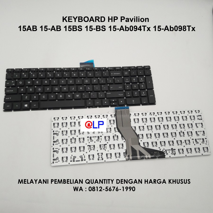 Jual Keyboard HP 15-BS 15-BW 15-AB 15-AU TPN-C129 TPN-C130 250 G6 Black ...