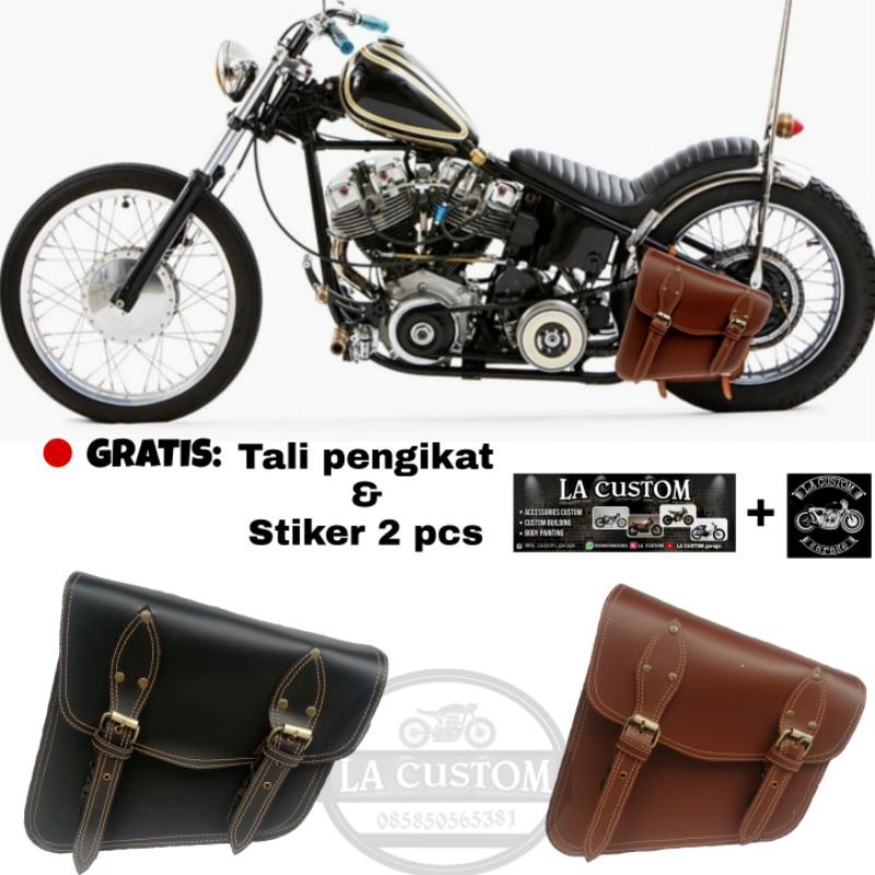 Jual Tas motor chopper chooper bobber bober japstyle custom tas motor ...