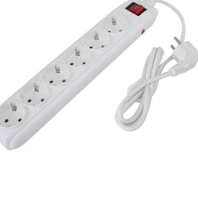 Jual Stop Kontak 6 lubang kenmaster Terminal Colokan Listrik 6 Socket ...