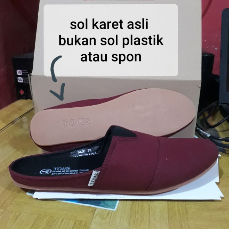 Jual sepatu sandal selop bustong warna merah maroon keren realpict no ...