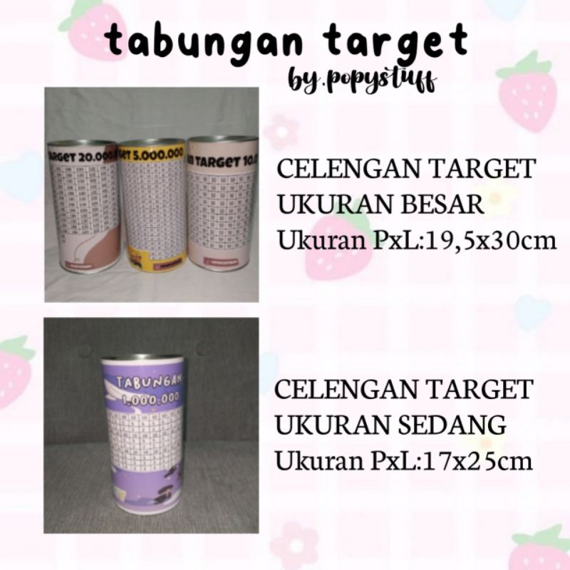Jual Tabungan target | Celengan target | Shopee Indonesia