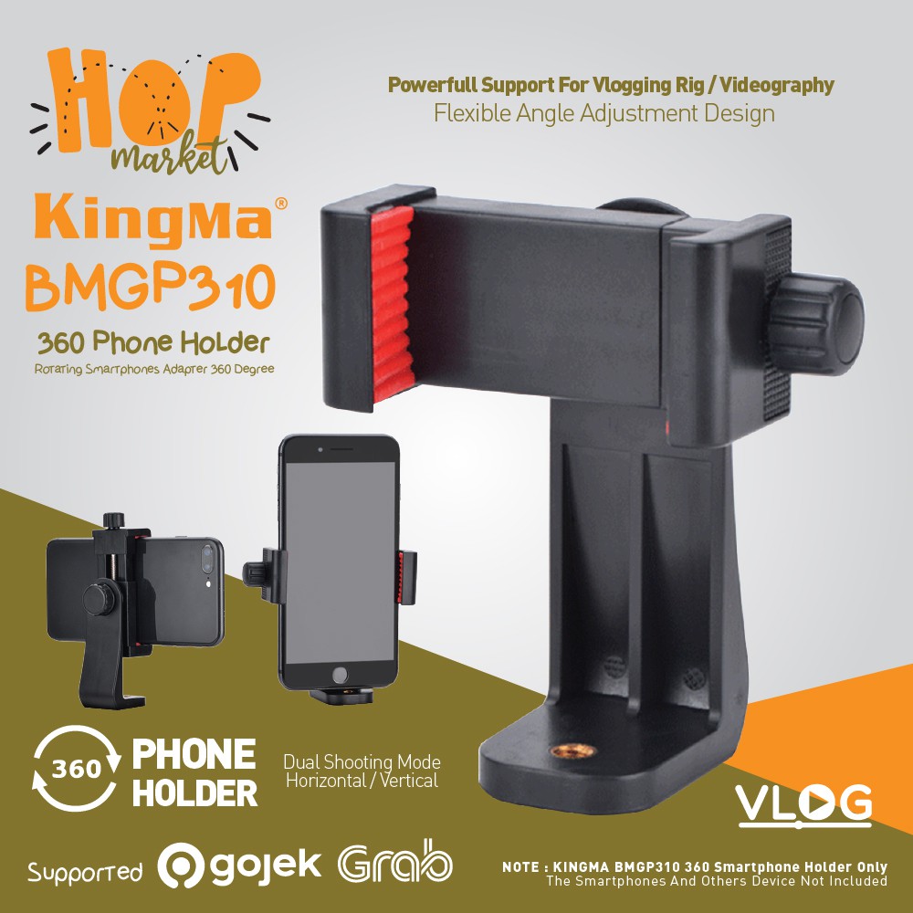 Jual KINGMA BMGP310 Holder U Mount Smartphone Vertical 360 Portrait ...