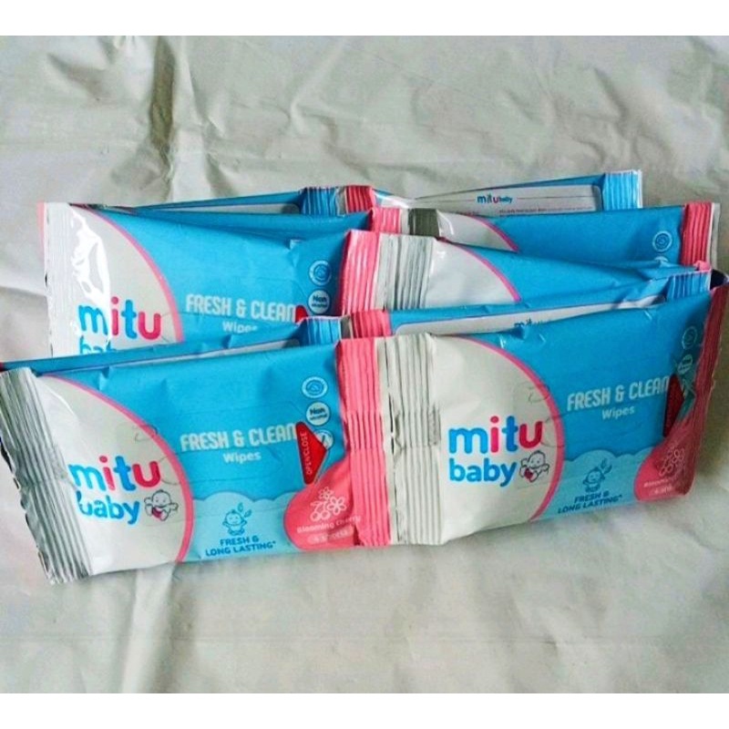 Jual Tissue Basah mitu mini pack 4's 1 Renceng (12pcs) | Shopee Indonesia