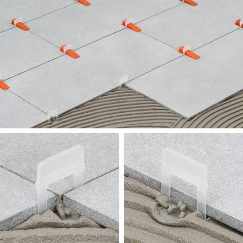 Jual Wedge +Clip Tile Leveling Clip+Wedge Tile Leveling system | Shopee ...