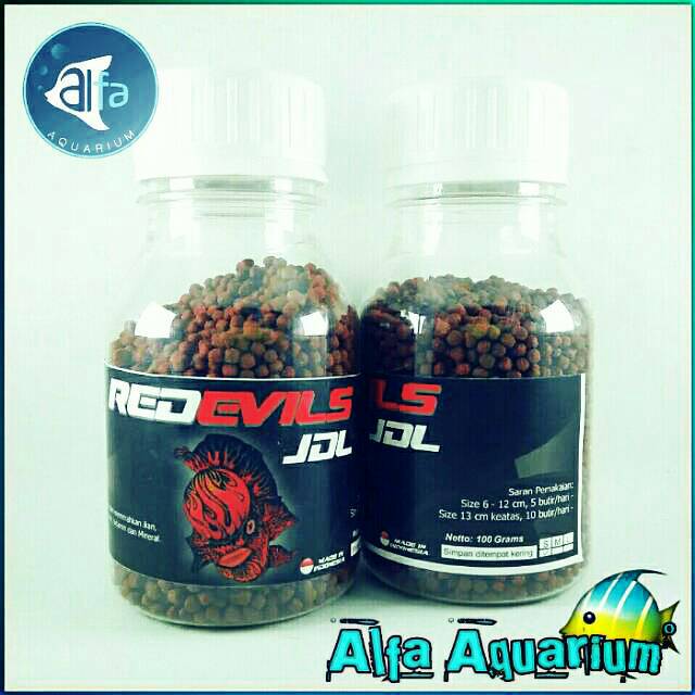 Jual Pelet REDEVILS / Warna Cerah / Ikan Louhan / Lohan Tetra Badut ...