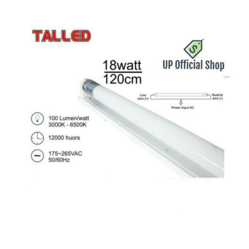 Jual TL LED T8 18 WATT 120 CM WHITE PUTIH DAN TL LED T8 18 WATT 120 CM ...