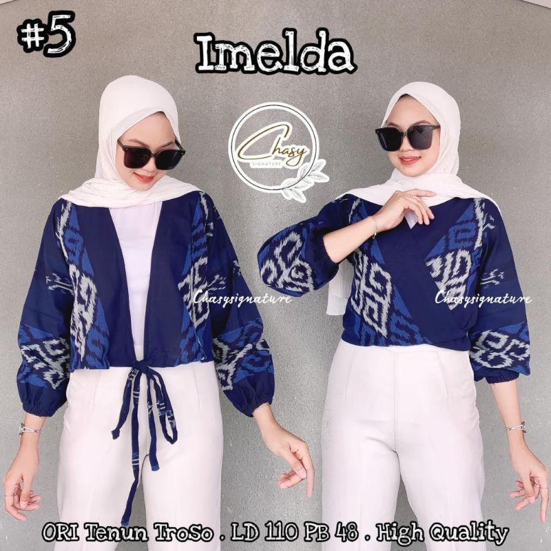 Jual IMELDA TENUN / CARDIGAN WANITA BAHAN TENUN TROSO ORI / BAJU TENUN ...