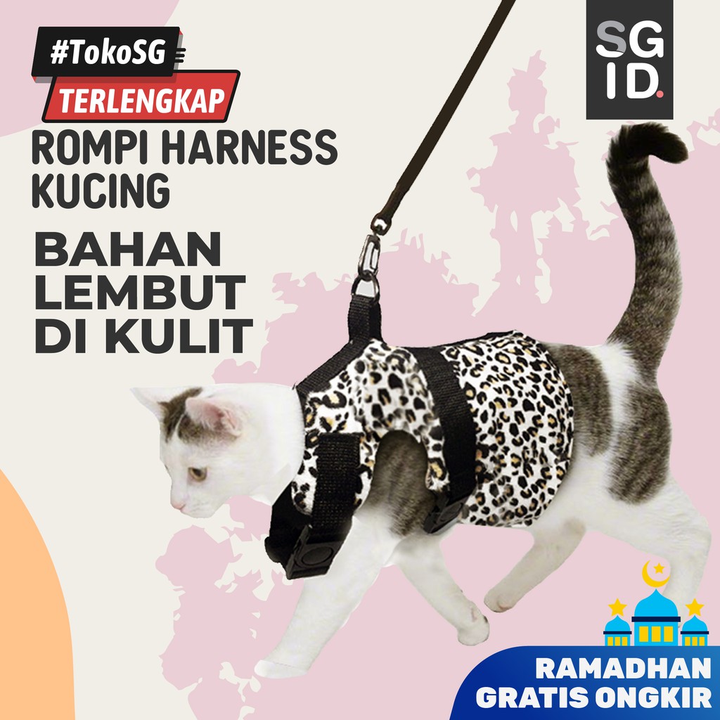 Jual TALI HARNESS KUCING / HERNESS HEWAN PELIHARAAN MODEL ROMPI BAHAN ...