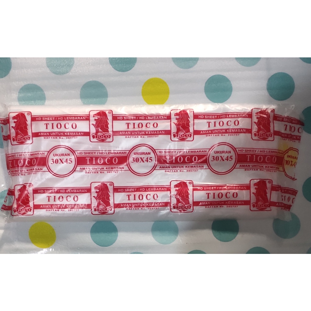Jual Plastik alas makanan sheet TIOCO 30x45 / plastik alas lembaran ...