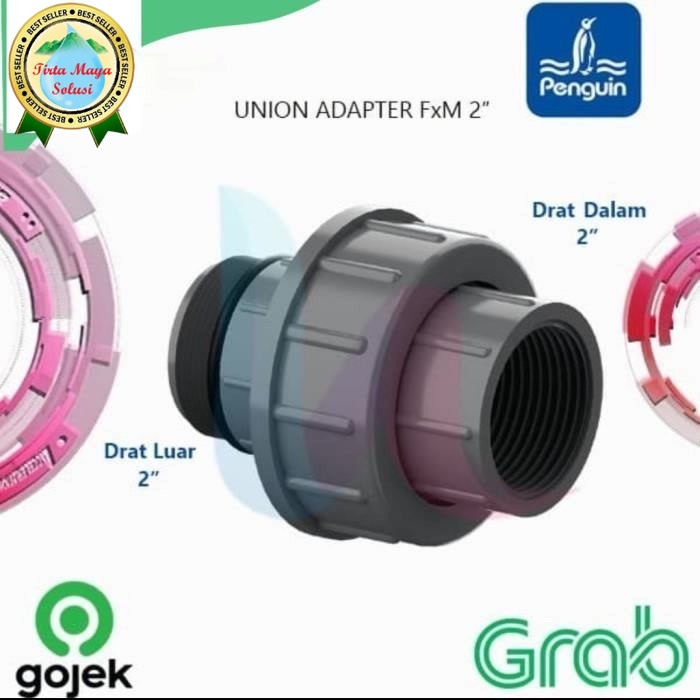 Jual water mur drat luar/dalam 2inch penguin. watermur drat 2" | Shopee ...