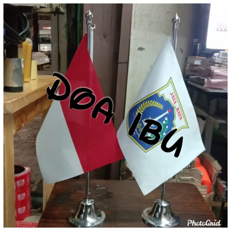 Jual best seller 1paket bendera meja INDONESIA+bendera JAYA RAYA+tiang ...