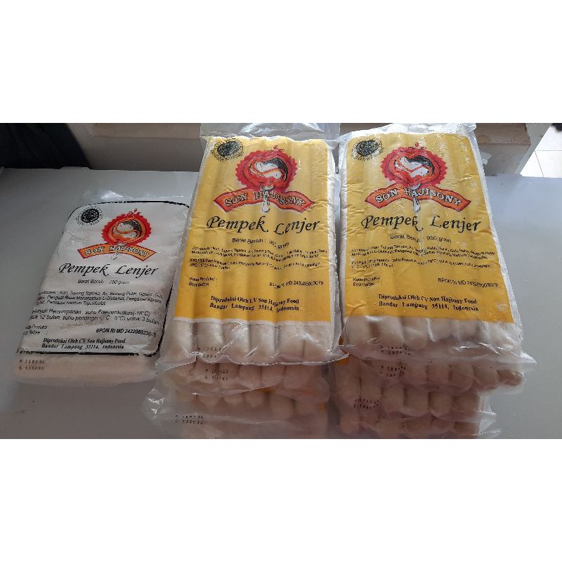 Jual Pempek Lenjer Besar Son Hajisony Bandar Lampung 950gr dan Cuko ...